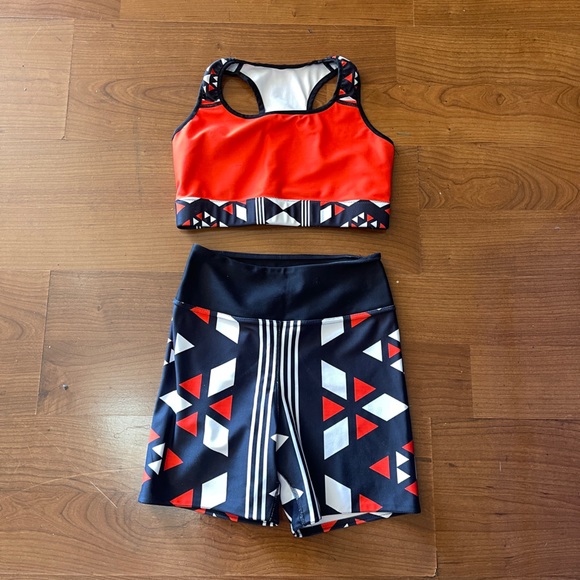 Shorts | Red Tribal Workout Set | Poshmark